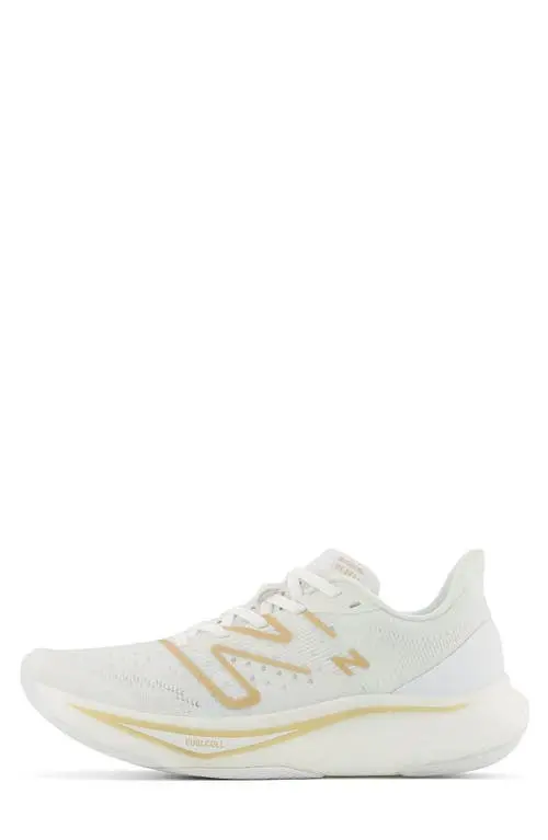 New Balance Fcx Running Shoe In White/ Gold Metallic - 62% Off